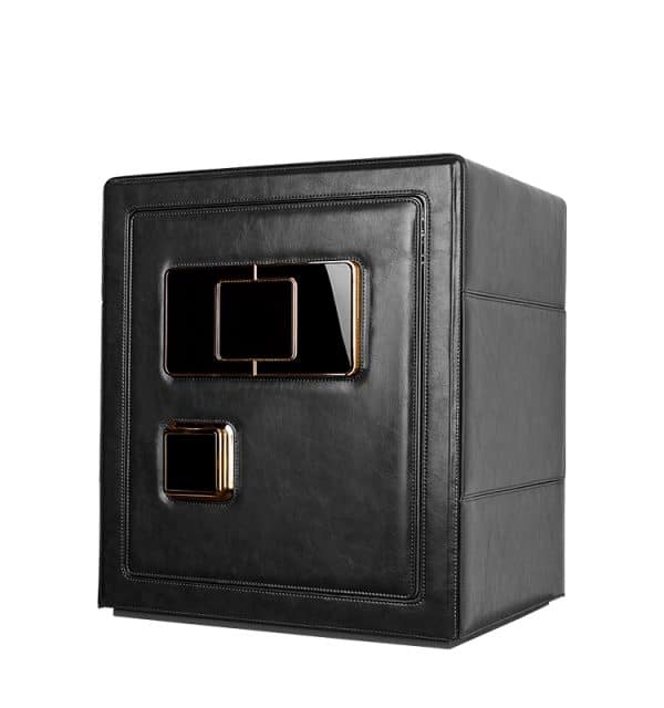 BLACK HEAVY DUTY 6-SLOT AUTOMATIC WATCH SAFE - WATCH WINDER SAFE